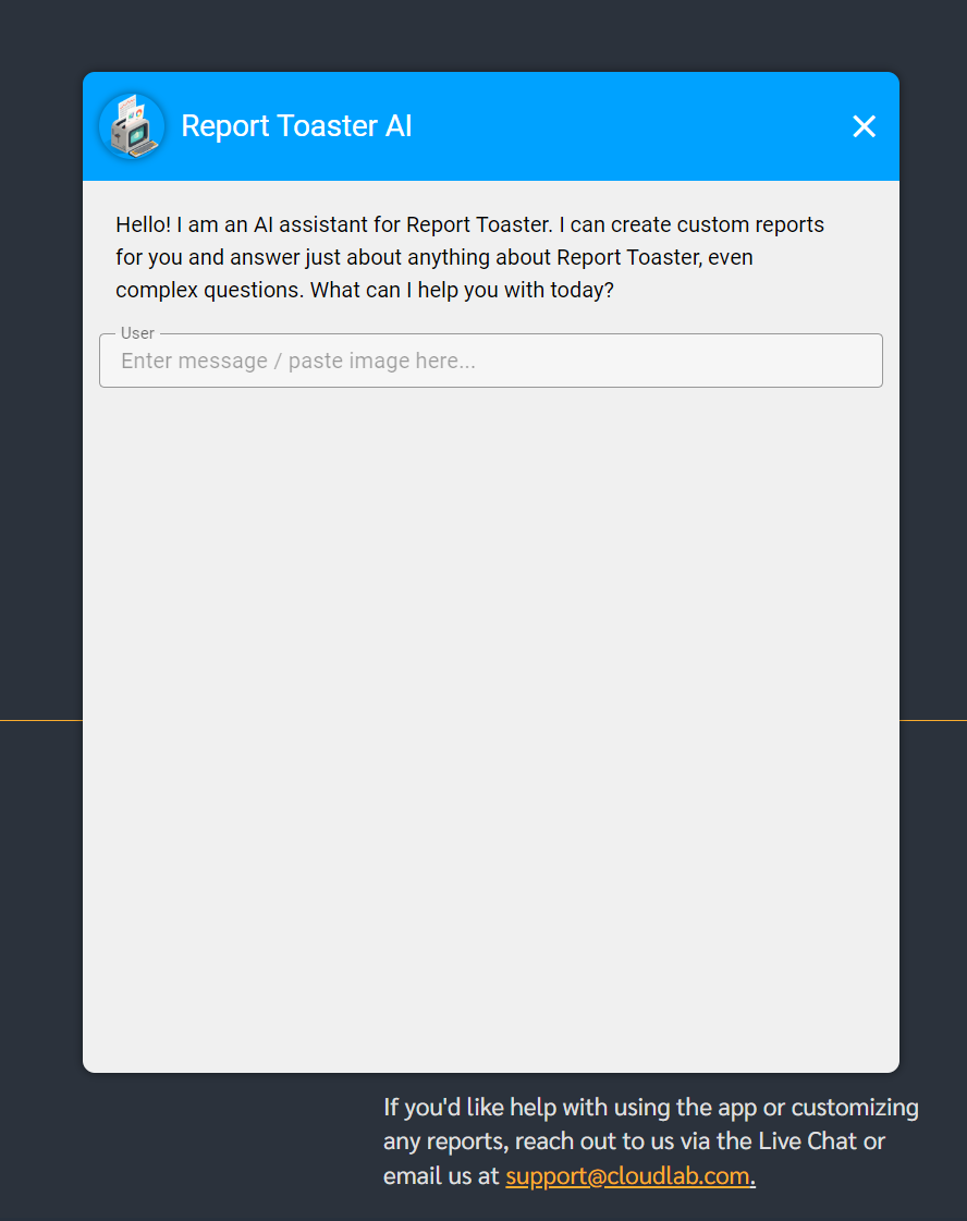 How to Use the Report Toaster AI Assistant